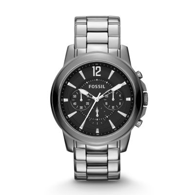 Fossil Grant Ceramic Watch Chrome | Devcube
