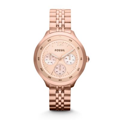 Fossil The Editor Stainless Steel Watch – Rose | Devcube