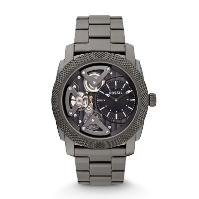Fossil Machine Twist Stainless Steel Watch Smoke | Quadeo